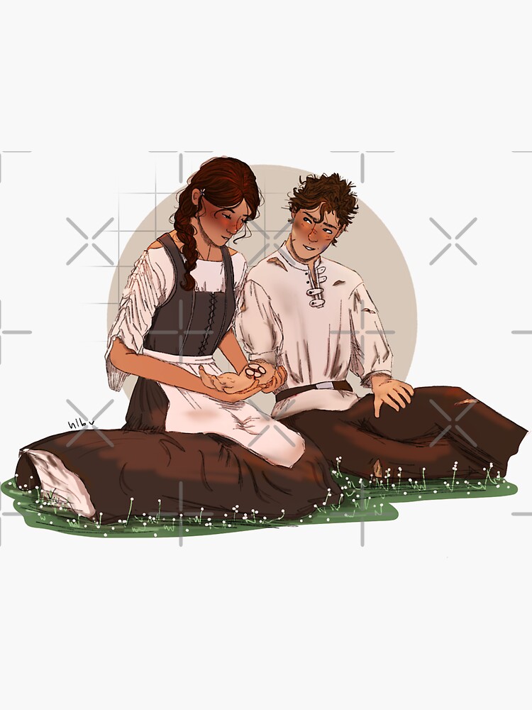 "Jaron and Imogen" Sticker for Sale by artquestionmark | Redbubble