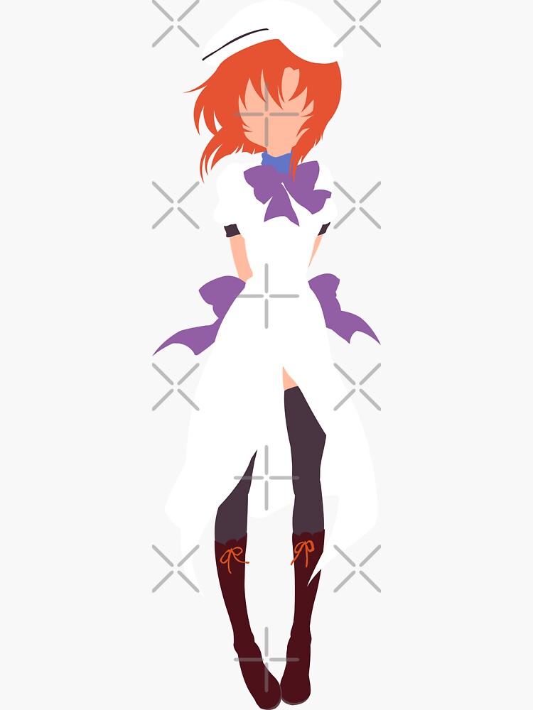 "Higurashi no Naku Koro ni - Ryuuguu Rena Minimalist" Sticker by ...