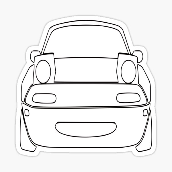 "MIATA NA MAZDA MX5 MK1 OUTLINE" Sticker for Sale by TOMX5 | Redbubble