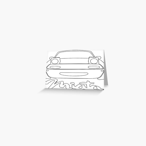 "MIATA NA MAZDA MX5 OUTLINE " Greeting Card for Sale by TOMX5 | Redbubble