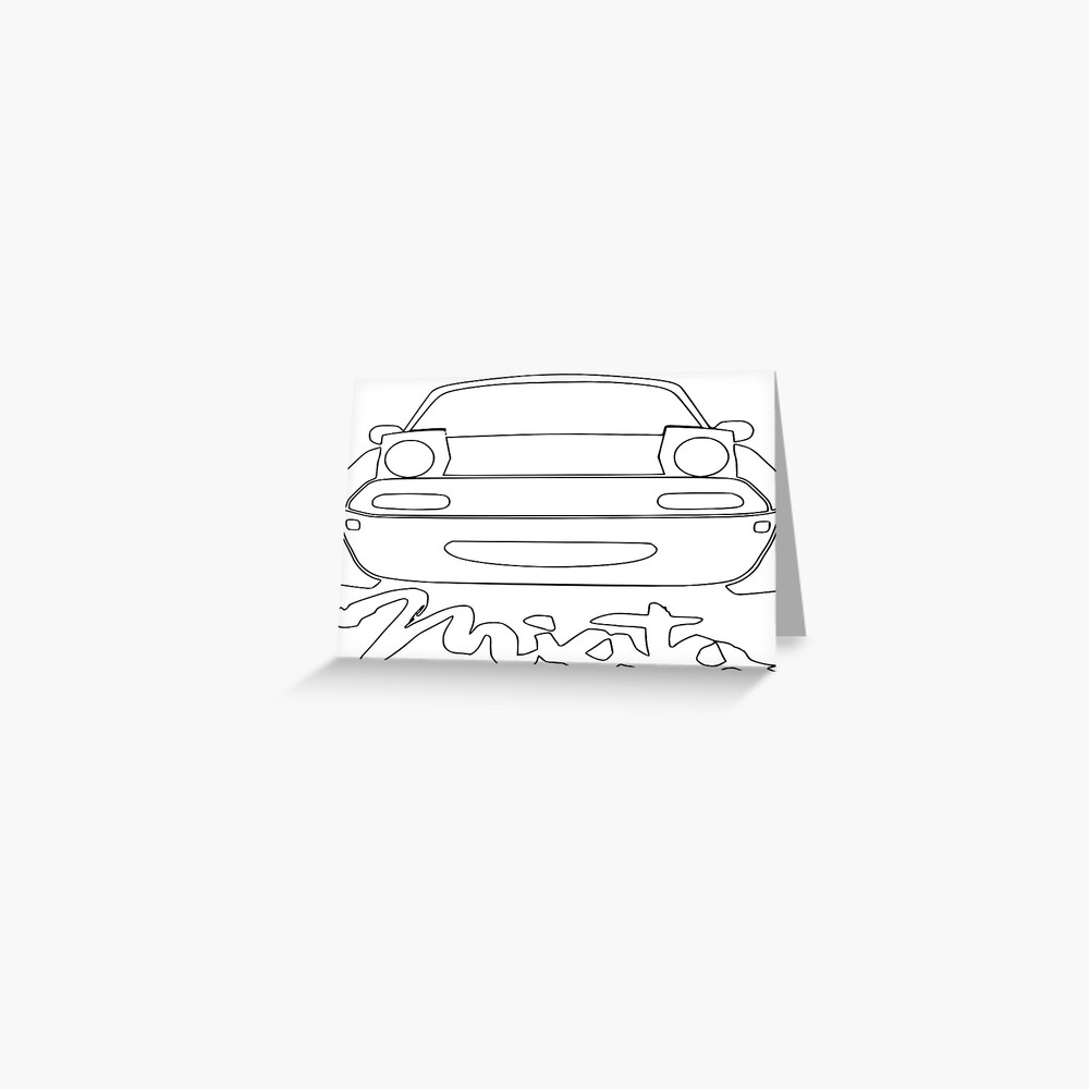 "MIATA NA MAZDA MX5 OUTLINE " Greeting Card for Sale by TOMX5 | Redbubble