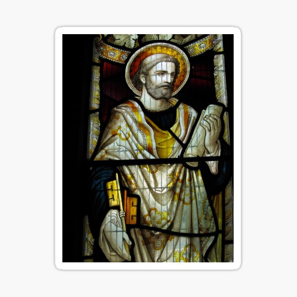 "Stained glass window, St Mary Magdalene church, Adlestrop, UK" Sticker ...