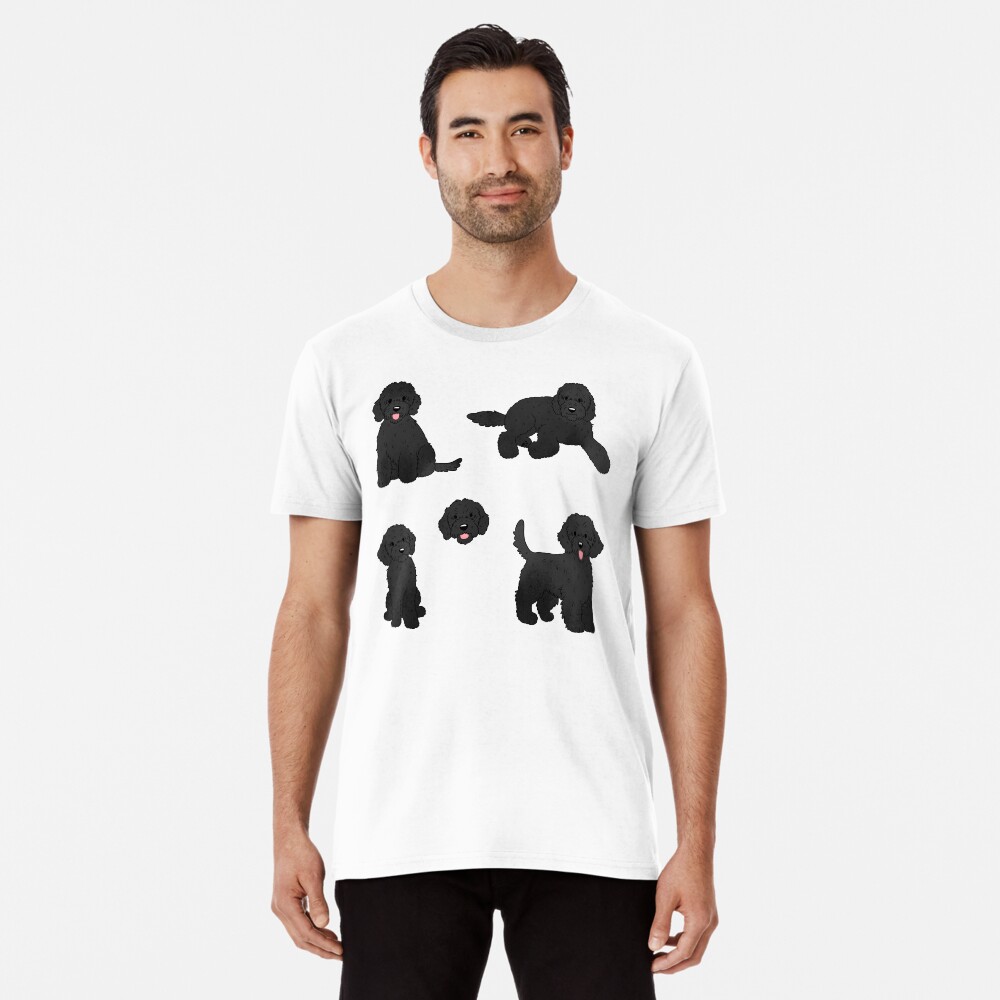 "Black labradoodle dog art" Sticker for Sale by Yaragold | Redbubble