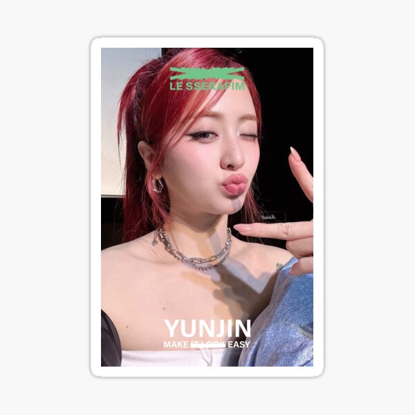 "Le Sserafim Yunjin SMART Huh Yunjin" Sticker for Sale by Valereekmerch ...