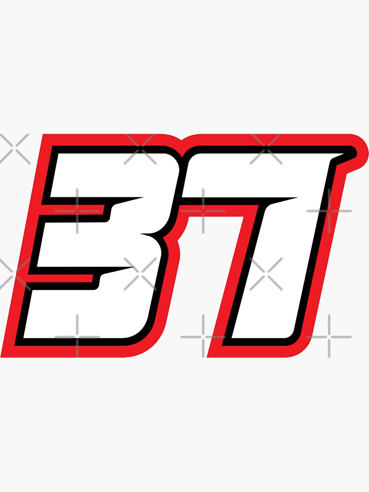 "Pedro Acosta Number 37" Sticker for Sale by StudioMania | Redbubble