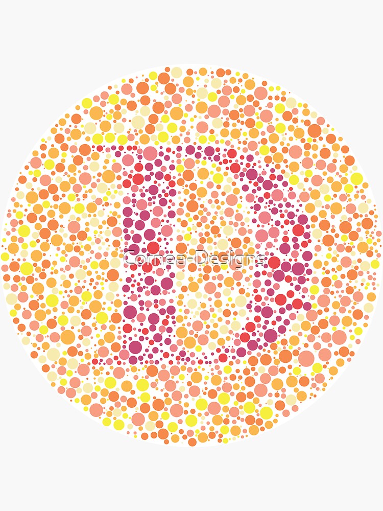 D” Eye Test Letter" Sticker for Sale by Cornea-Designs | Redbubble