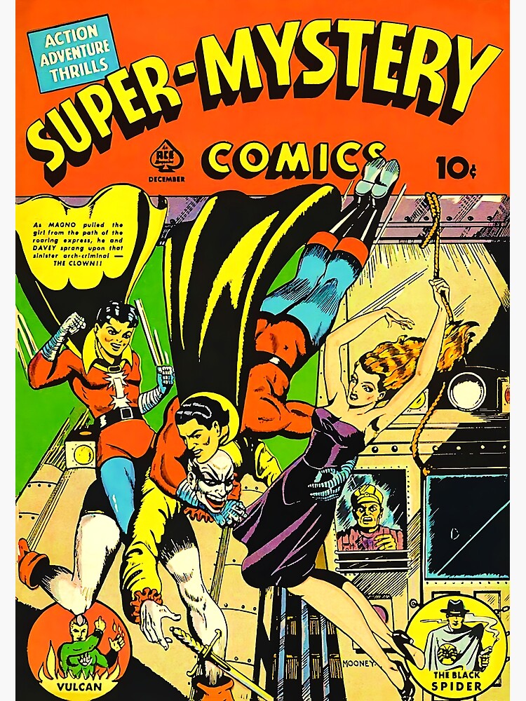 "Super Mystery Comics Issue 5 1940 Vintage ComicBook" Greeting Card for ...