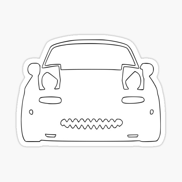 "ANGRY SHARK MAZDA MX5 MK1 MIATA NA" Sticker for Sale by TOMX5 | Redbubble