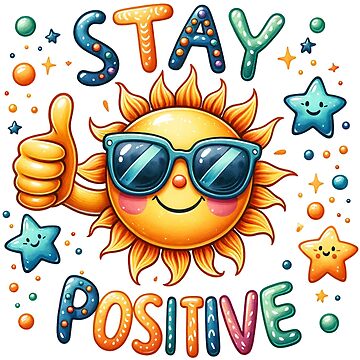 "Sunshine Stay Positive vibes!" Sticker for Sale by fribabywonder ...