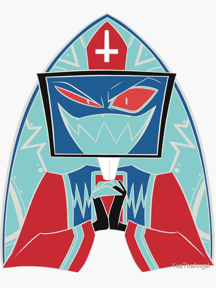 "Hazbin Hotel Vox Priest" Sticker for Sale by YazTheAngel | Redbubble