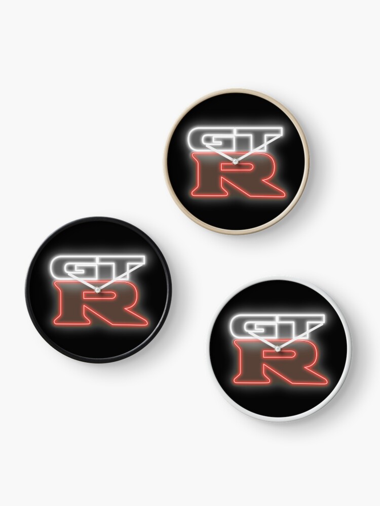 "Nissan GTR Neon Sign" Clock for Sale by RickyBarnard | Redbubble