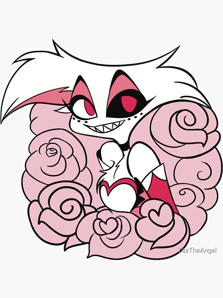 "Hazbin Hotel Angel Dust" Sticker for Sale by YazTheAngel | Redbubble