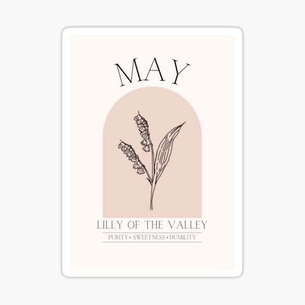 "May Birth Flower " Sticker for Sale by Briannapascavis | Redbubble