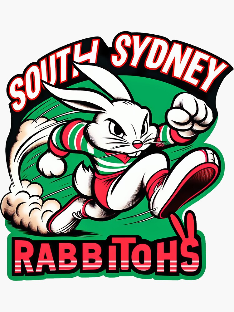 "South Sydney Rabbitohs" Sticker for Sale by Zemolee | Redbubble