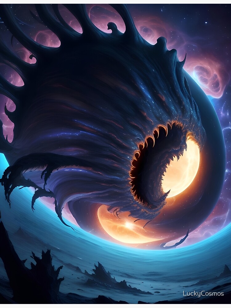 "Apex Devourer: Abyssal Descent" Poster for Sale by LuckyCosmos | Redbubble