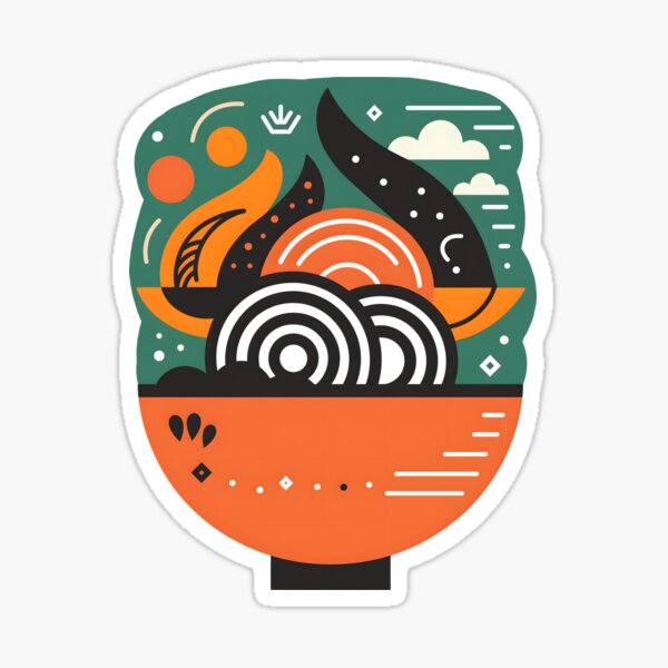 "The Art of Japanese Noodles" Sticker for Sale by unimuse | Redbubble