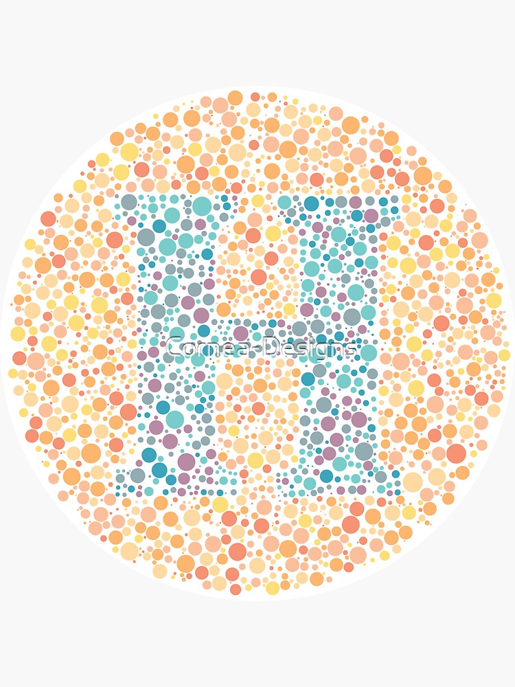 H” Eye Test Letter" Sticker for Sale by Cornea-Designs | Redbubble
