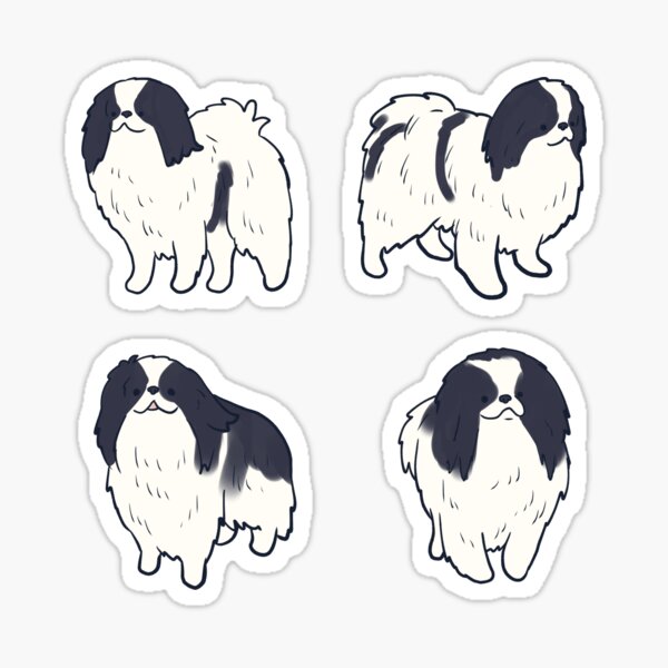 "japanese chin pack " Sticker for Sale by Mayarart | Redbubble