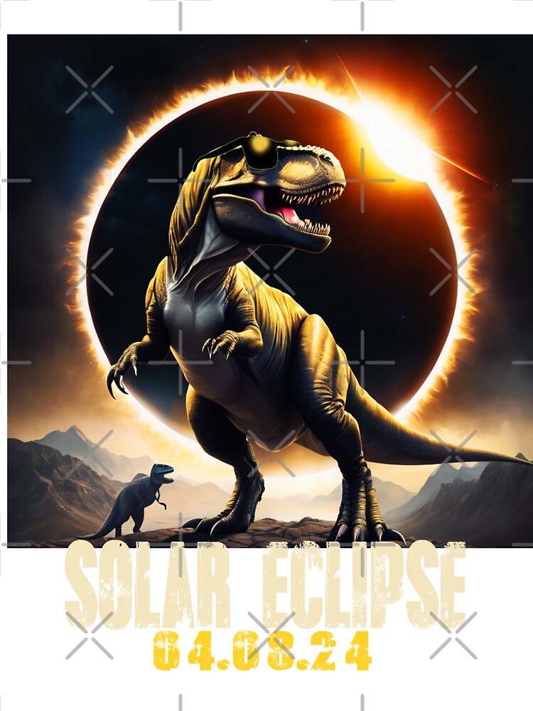 "Total Solar Eclipse T-rex April 8 2024 Solar Eclipse" Kids T-Shirt for ...