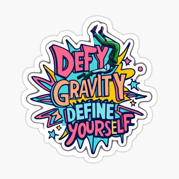 "Defy Gravity, Define Yourself - Acrobatic Sports Sticker" Sticker for ...