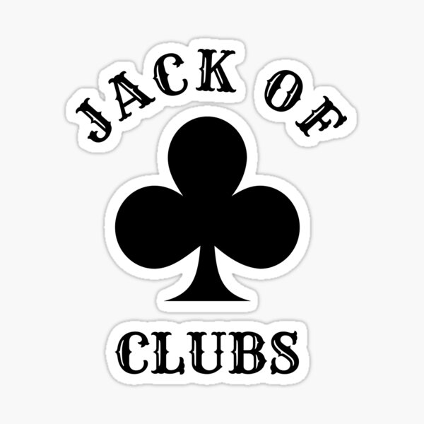 "JACK OF CLUBS" Sticker for Sale by LBCShop | Redbubble