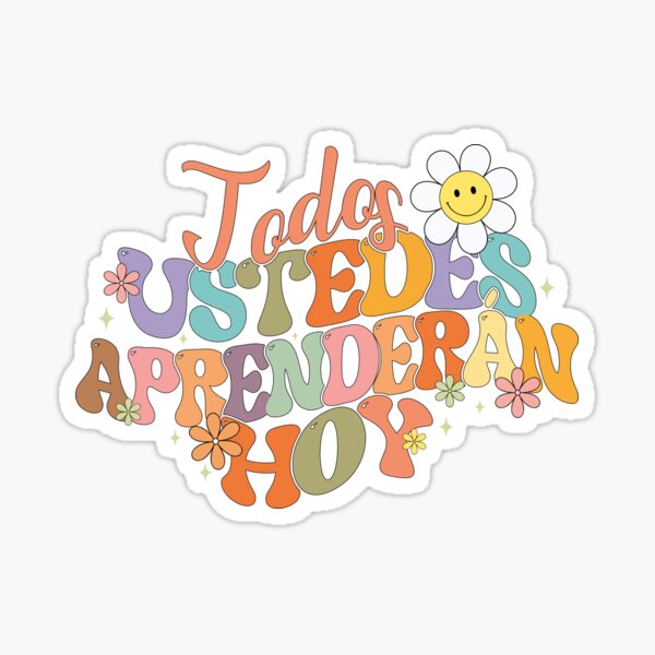 "Spanish Teacher Dual language Bilingual Maestra Retro Groovy Todos ...