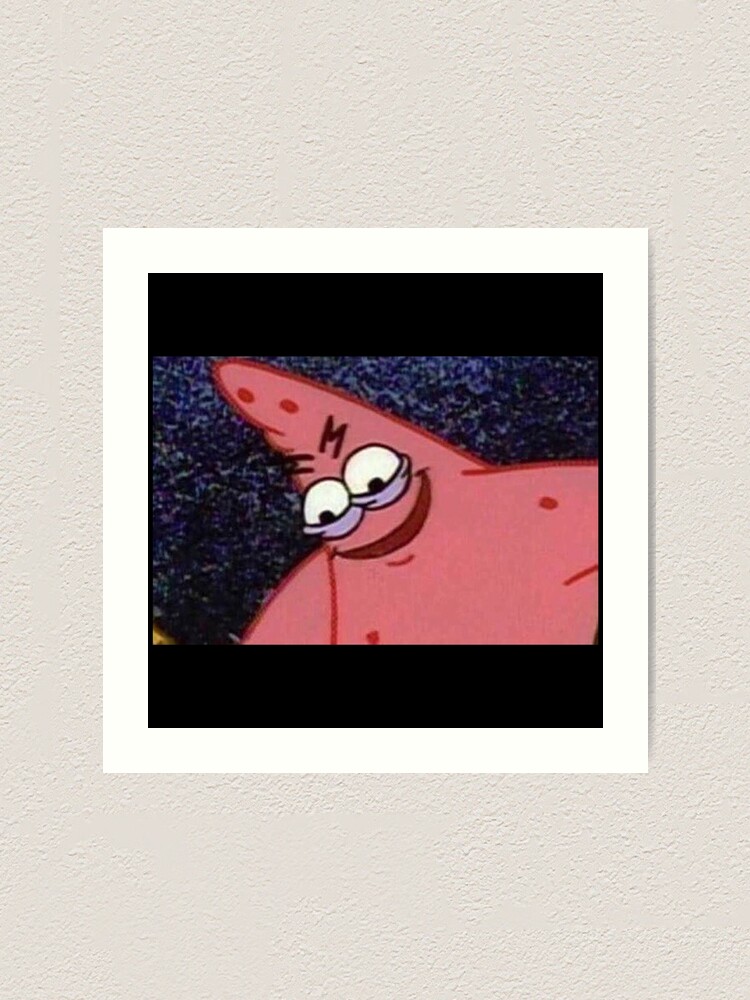 "evil patrick spongebob meme" Art Print by boiiii | Redbubble