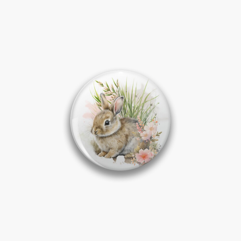 "Watercolor Baby Bunny" Sticker for Sale by Simplysnowden | Redbubble