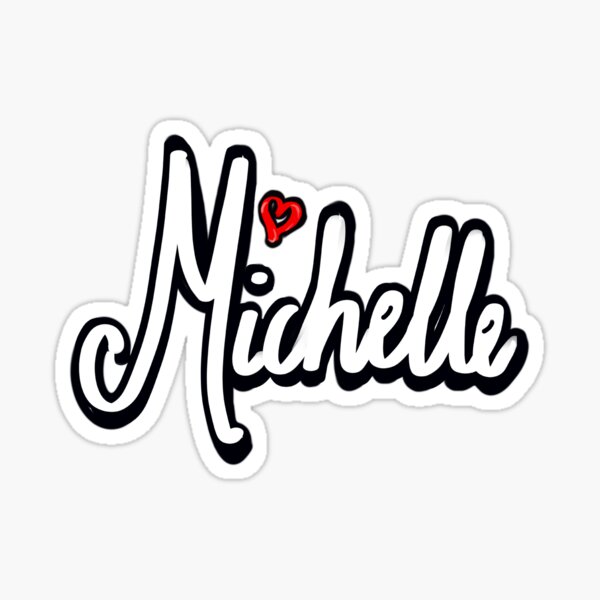 "Michelle popular girls first name in white. Personalized personalised ...