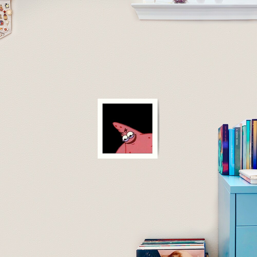 "Evil patrick spongebob meme caveman" Art Print by boiiii | Redbubble