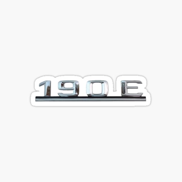 "Mercedes Benz 190E Emblem W201 on Black" Sticker for Sale by azoid ...