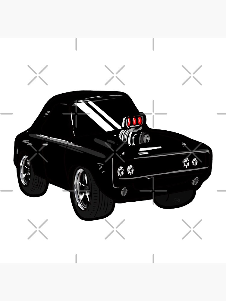 "Dodge Charger Comic Cartoon" Poster for Sale by Piotr Loraj | Redbubble