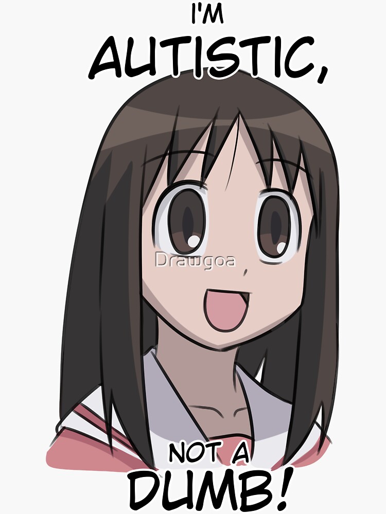 "Ayumu Osaka Sticker Anime Meme Autistic Azumanga Daioh" Sticker for ...