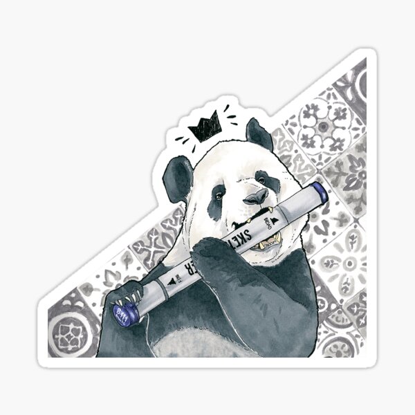 "PANDA" Sticker for Sale by 4ert-a | Redbubble