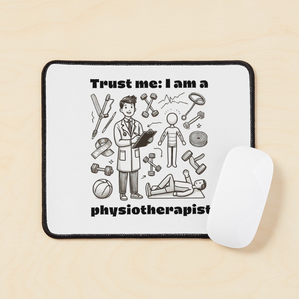 "physiotherapy: Trust me I am a physiotherapist" Sticker for Sale by ...