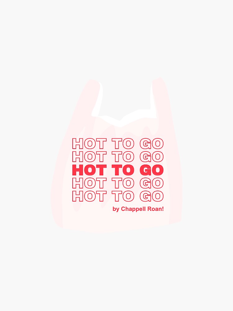""Hot To Go" Bag" Sticker for Sale by postertoburn | Redbubble
