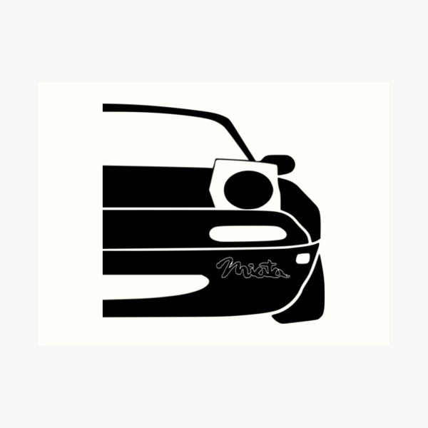 "MIATA WITH MIATA OUTLINE TOMX5" Art Print by TOMX5 | Redbubble