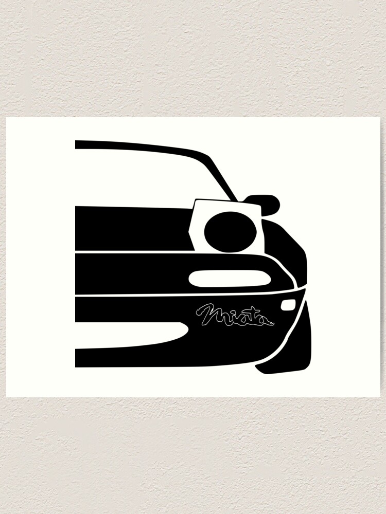 "MIATA WITH MIATA OUTLINE TOMX5" Art Print by TOMX5 | Redbubble