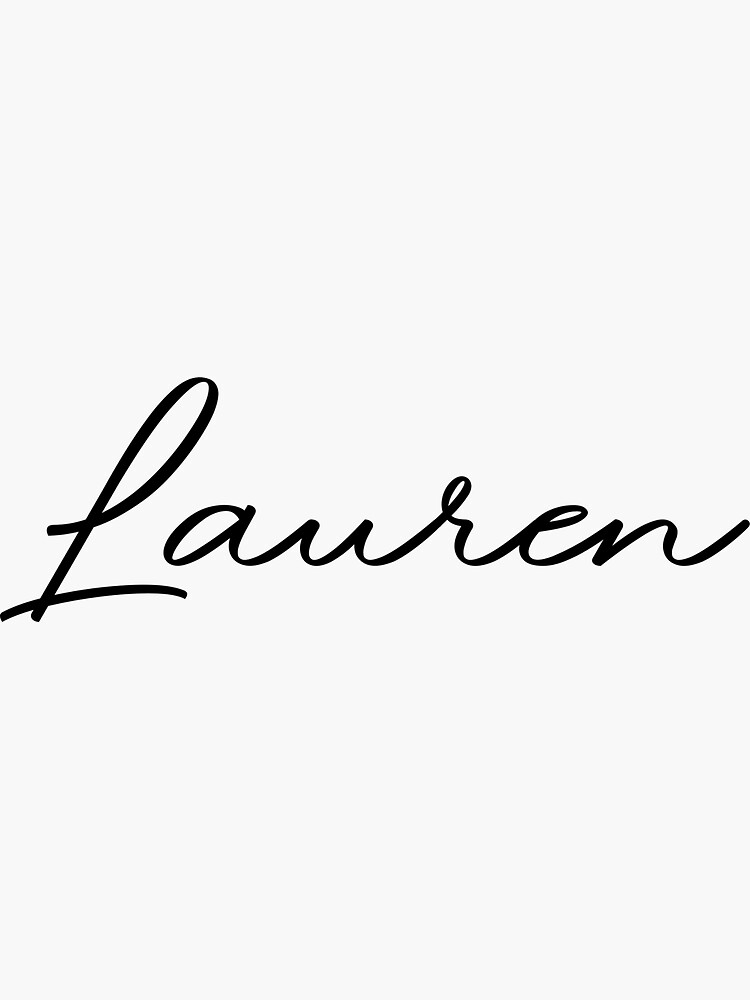"Lauren" Sticker for Sale by SignatureHub | Redbubble