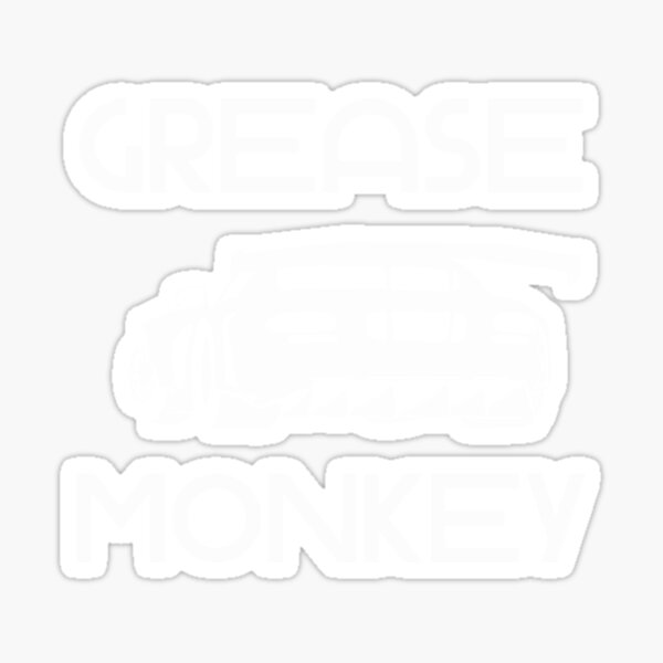 "Retro Grease Monkey" Sticker for Sale by Stipper Store | Redbubble