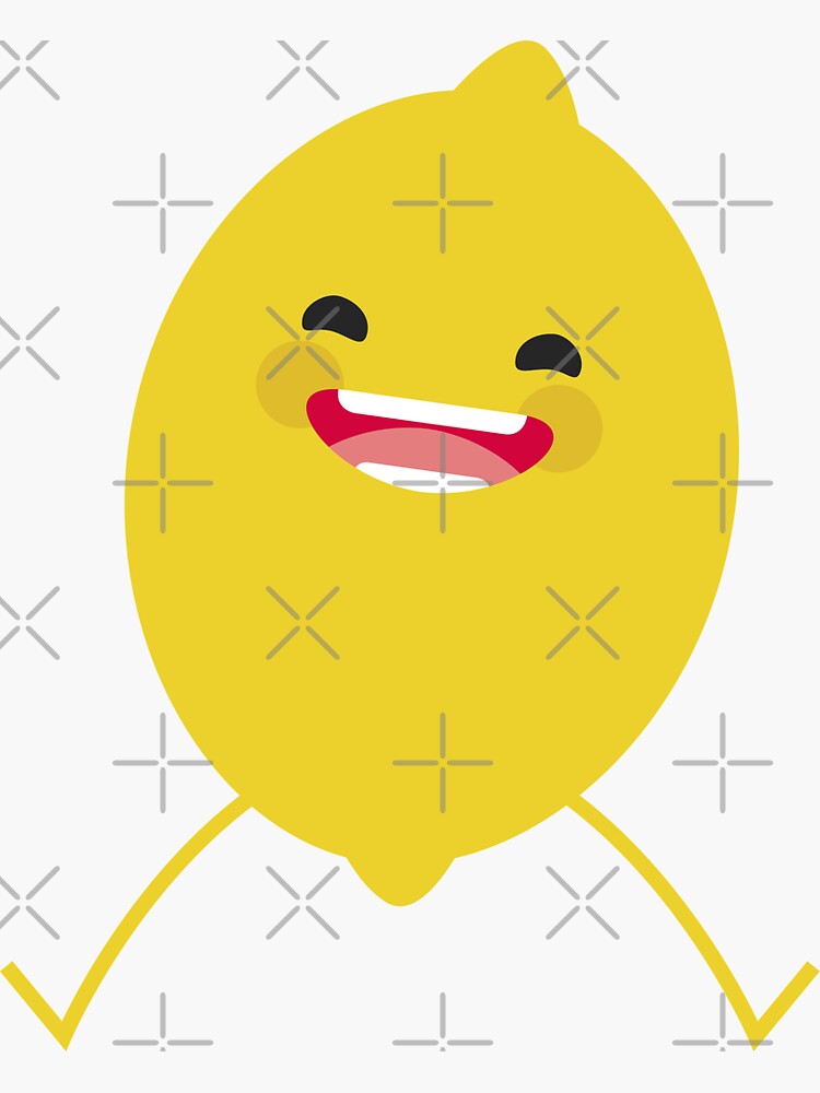 "happy lemon" Sticker for Sale by PineLemon | Redbubble