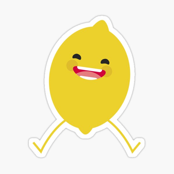 "happy lemon" Sticker for Sale by PineLemon | Redbubble