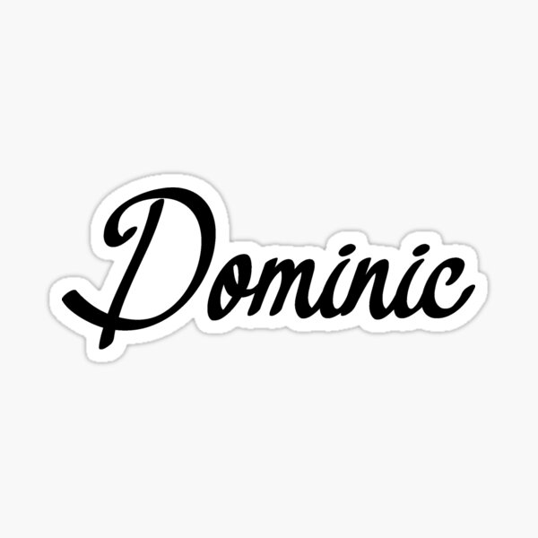 "Dominic" Sticker by Shalomjoy | Redbubble