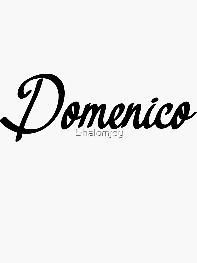 "Domenico" Sticker for Sale by Shalomjoy | Redbubble