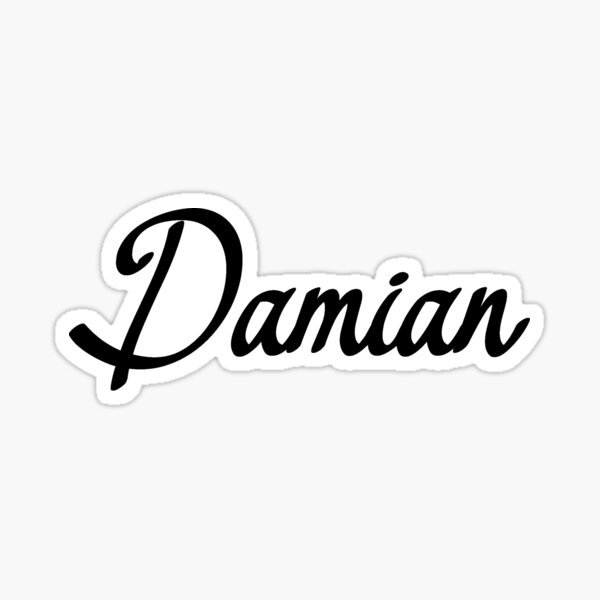 "Damian" Sticker by Shalomjoy | Redbubble