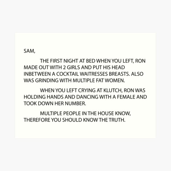 "letter to sam sammi sammy" Art Print by PineLemon | Redbubble