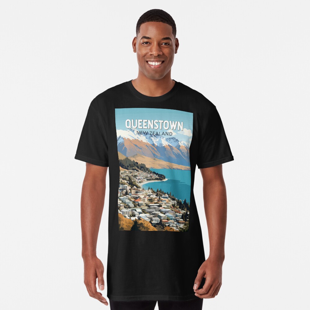 "Queenstown New Zealand Travel Art Vintage" Poster for Sale by ...