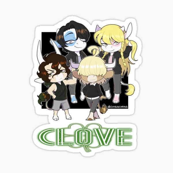 "CLOVE Members Chibi: Lucas, Alexei, Tae, and Jae (w/ Logo)" Sticker ...