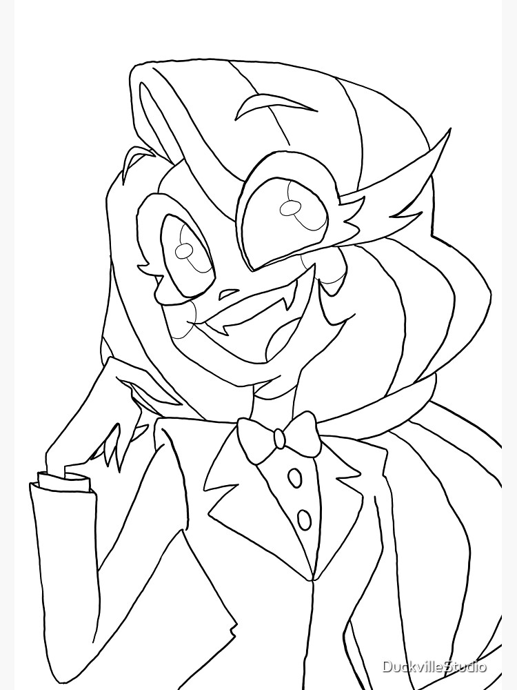 "Charlie Line Art (Hazbin Hotel)" Sticker for Sale by DuckvilleStudio ...