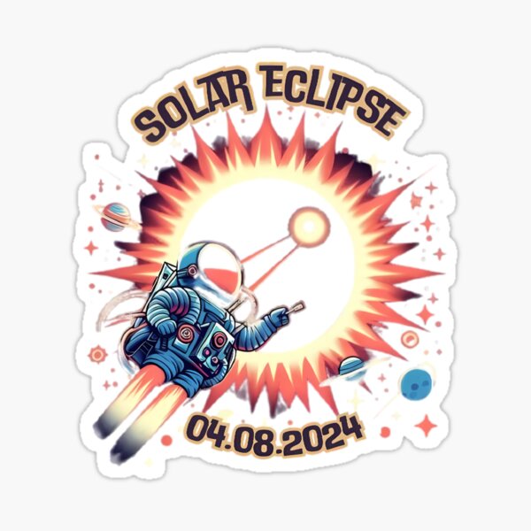 "Total solar eclipse 2024" Sticker by AIStyle-NexGen | Redbubble